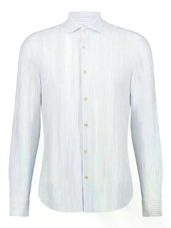 Boglioli Striped Long-sleeved Shirt - Blue
