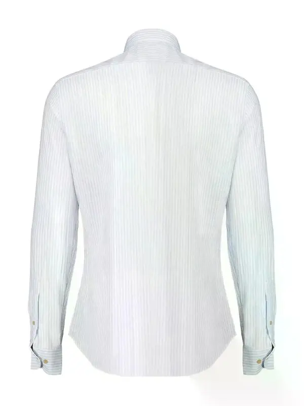 Boglioli Striped Long-sleeved Shirt - Blue