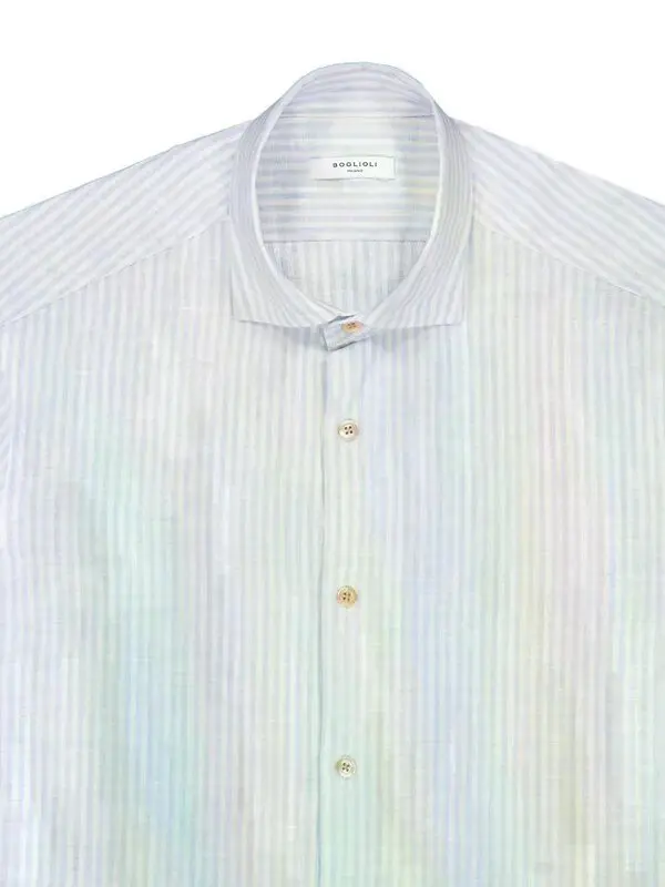 Boglioli Striped Long-sleeved Shirt - Blue