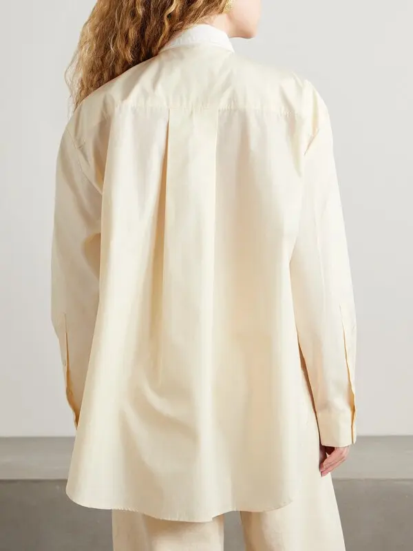 Another Tomorrow Organic Cotton-poplin Shirt