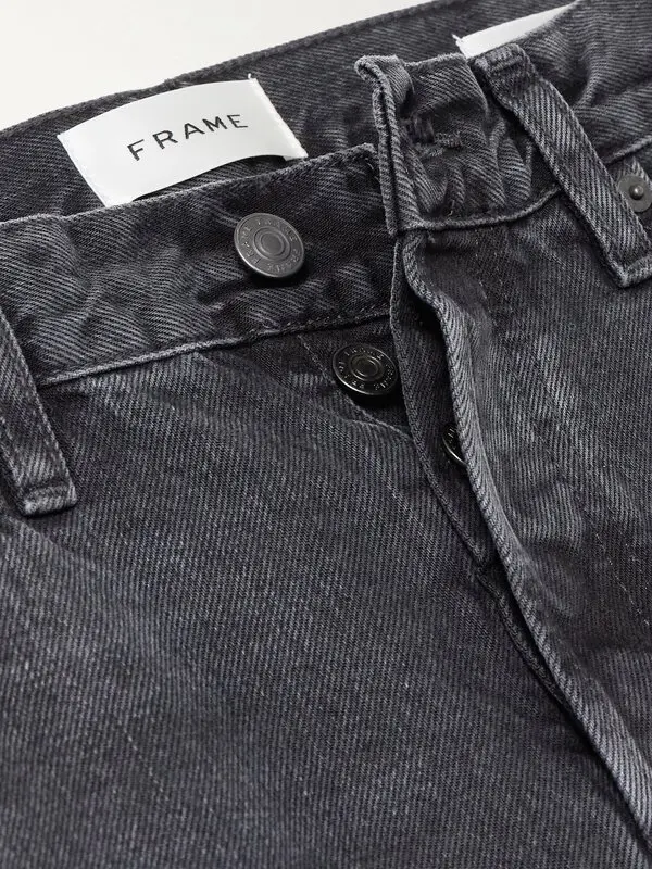 FRAME The Loose Low-rise Wide-leg Jeans - Black