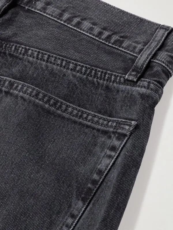FRAME The Loose Low-rise Wide-leg Jeans - Black