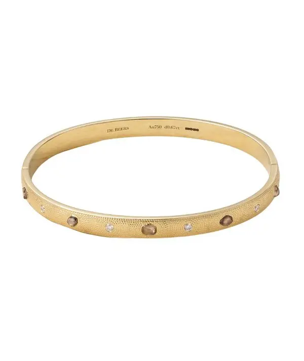 De Beers Talisman Diamond Bangle - Gold
