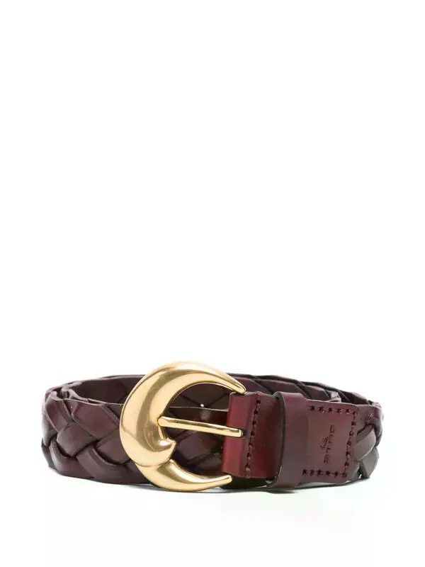 Etro Braided Leather Belt - Red