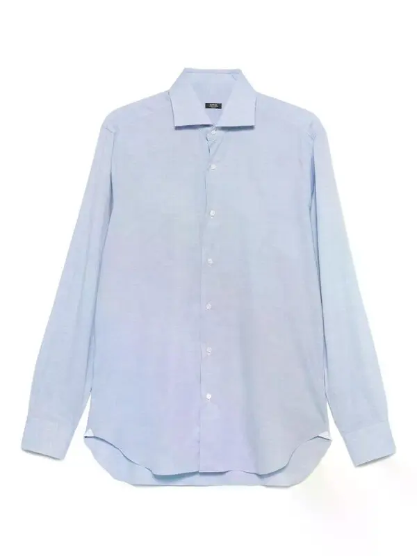 BARBA NAPOLI Micro-check Cotton Shirt