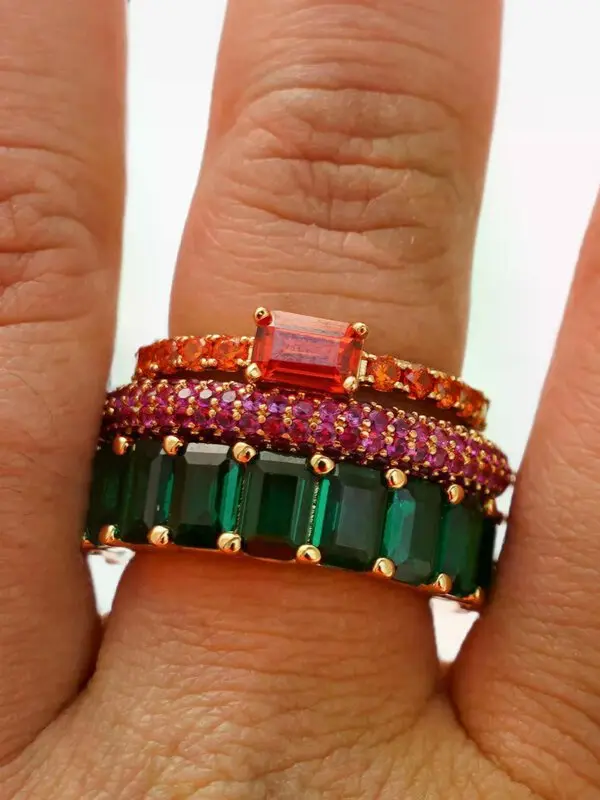 IZABEL DISPLAY Izabel Statement Emerald Cut Ring - Gold