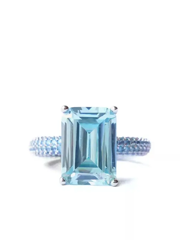 IZABEL DISPLAY Mega Rectangle Ring - Blue