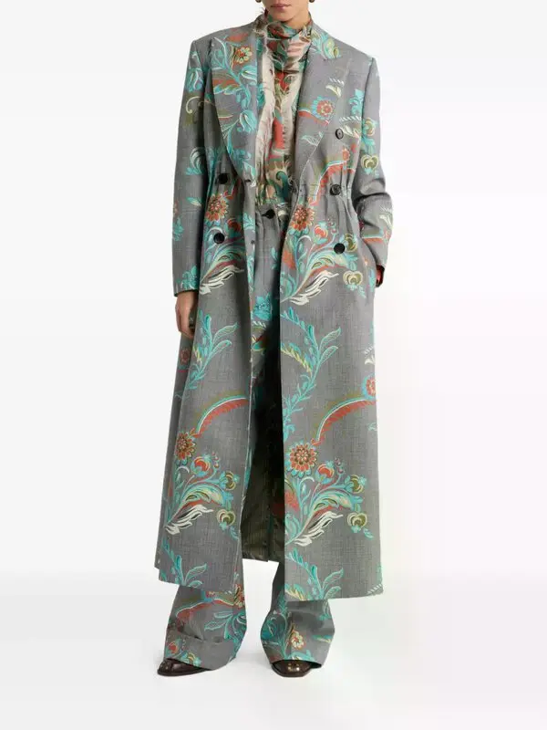 Etro Floral-print Pleated Trousers