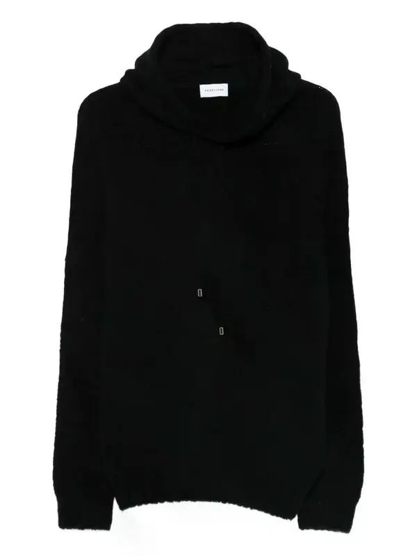 SCAGLIONE Hooded Ribbed Sweater