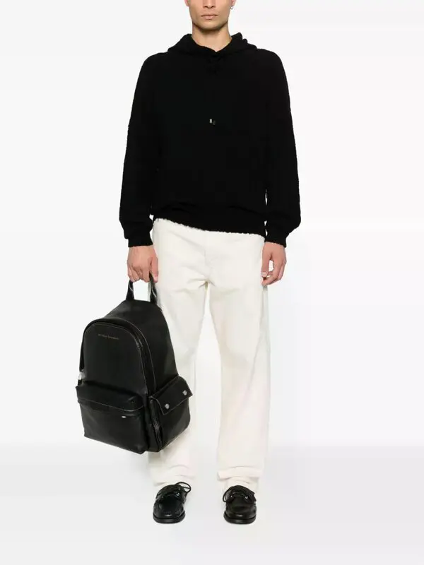 SCAGLIONE Hooded Ribbed Sweater