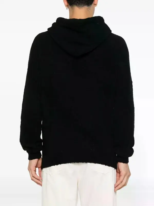 SCAGLIONE Hooded Ribbed Sweater