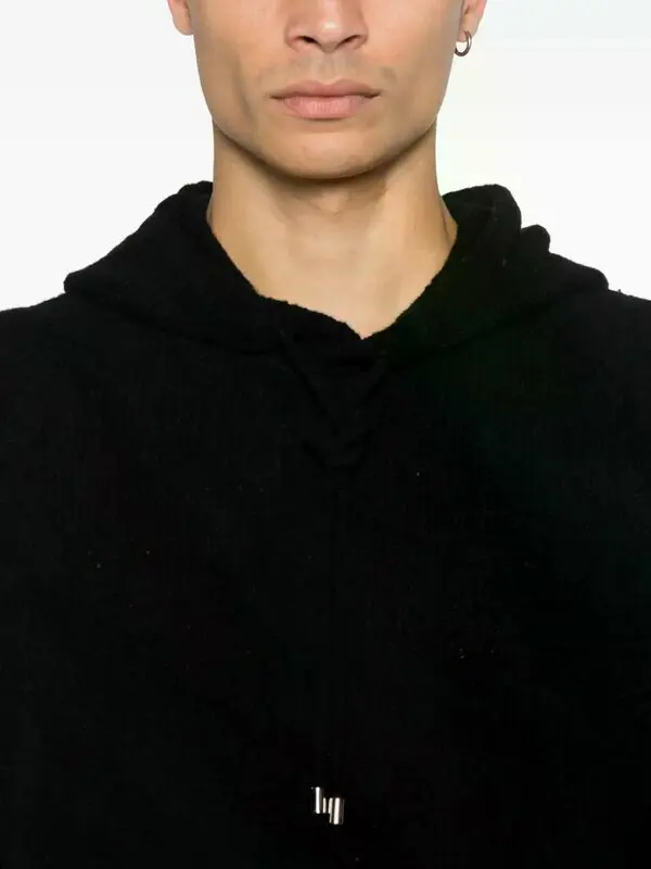 SCAGLIONE Hooded Ribbed Sweater