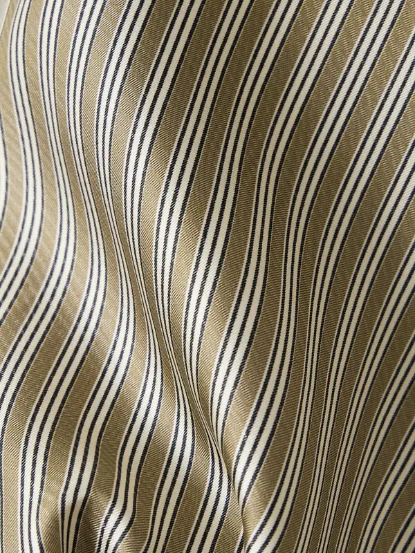 Max Mara Brama Striped Silk-twill Shirt - Brown