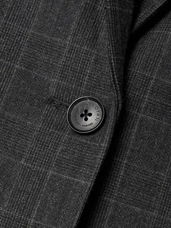 NILI LOTAN Diane Checked Wool-blend Blazer