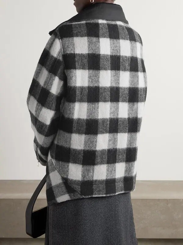 Rick Owens Exploder Checked Wool-flannel Jacket - Black