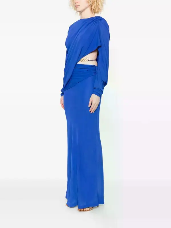 Christopher Esber Encased Nature Draped One-shoulder Dress