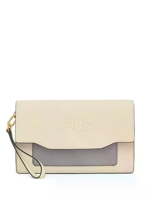 TOUS Logo-embossed Two-tone Clutch Bag