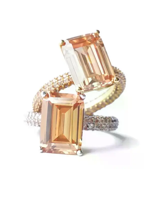 IZABEL DISPLAY Mega Rectangle Ring - Neutrals