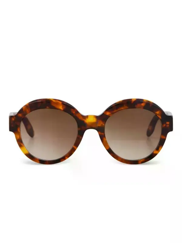 EMMANUELLE KHANH Tortoiseshell Round Sunglasses - Brown