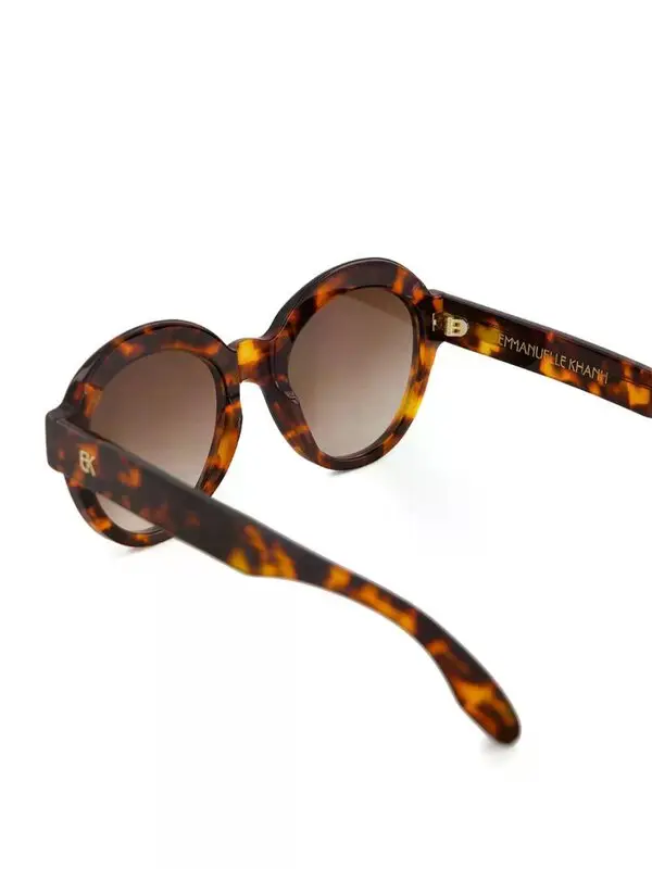 EMMANUELLE KHANH Tortoiseshell Round Sunglasses