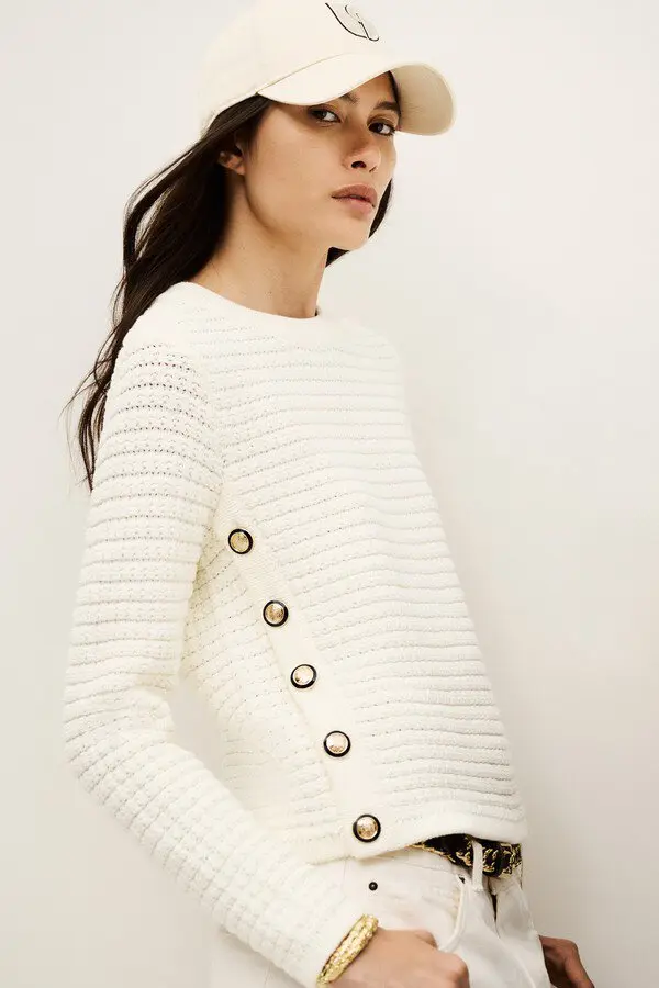 Ba&sh Gael Long-sleeve Sweater - White