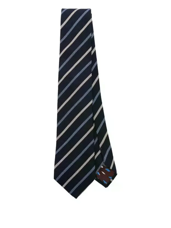 Paul Smith Striped Neck Tie - Blue