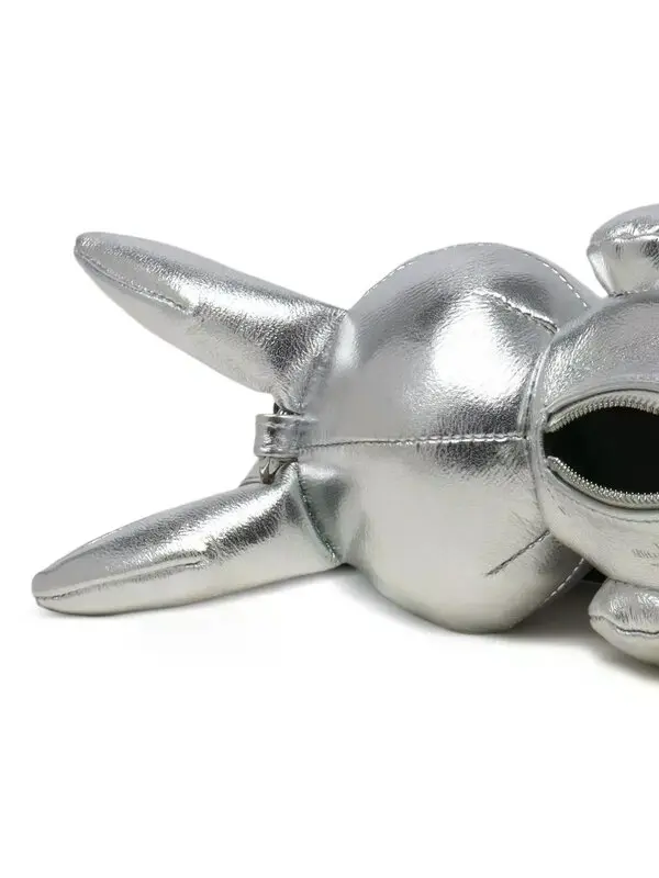 Mihara Yasuhiro Rabbit Leather Messenger Bag - Silver