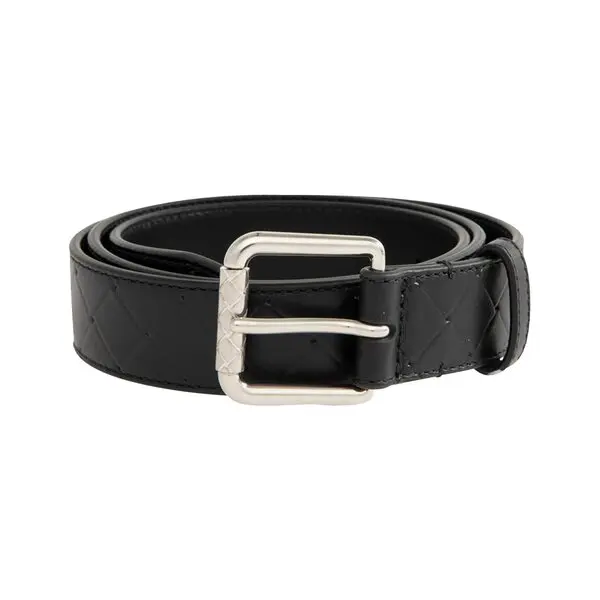 Bottega Veneta Intrecciato Stamp Belt - Black