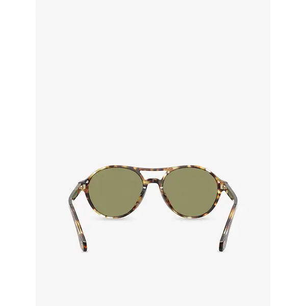 Giorgio Armani Round-frame Acetate Sunglasses - Brown
