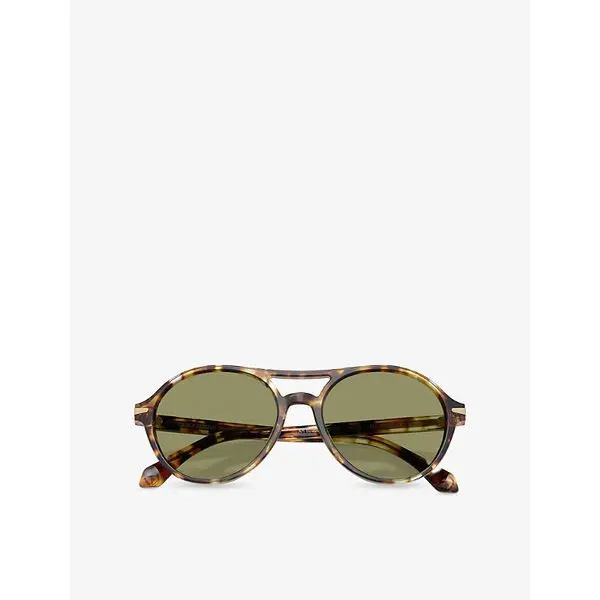 Giorgio Armani Round-frame Acetate Sunglasses - Brown