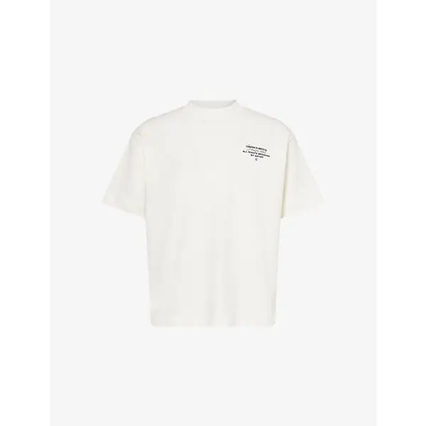 THE COUTURE CLUB Text Graphic-print Short-sleeves Cotton T-shirt - Off White