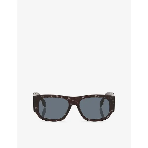 Fendi Diagonal Rectangular-frame Sunglasses - Brown