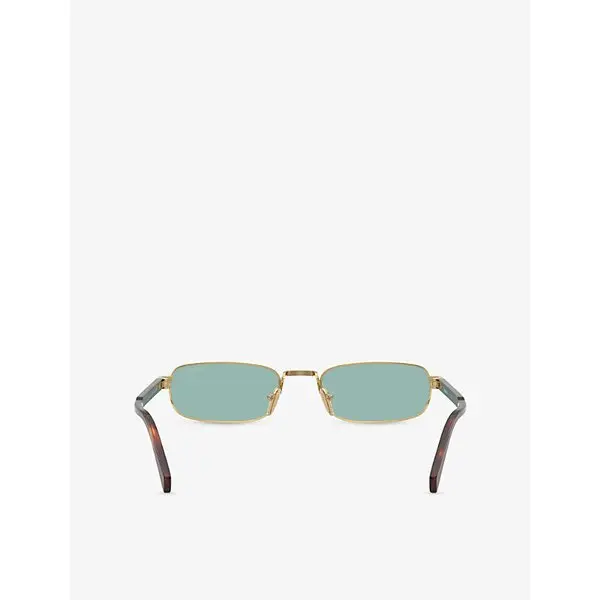 Prada Rectangle-frame Metal Sunglasses
