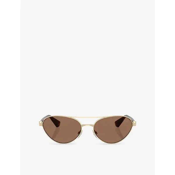 Burberry Be3165 Cat-eye Sunglasses - Gold
