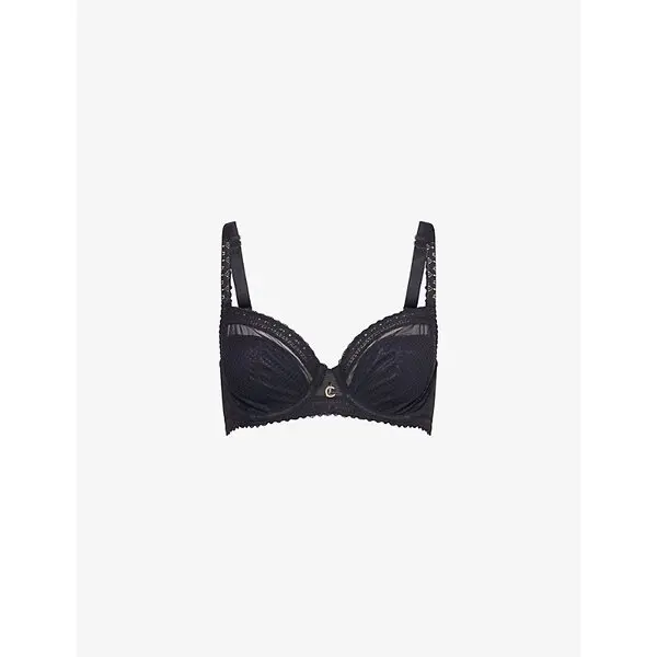 Chantelle Romance Lace-trim Underwire Bra - Black