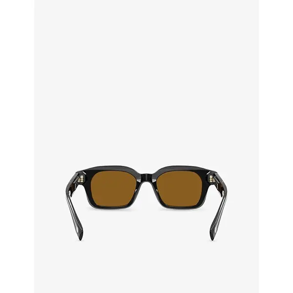 Brunello Cucinelli Rectangle-frame Sunglasses - Black