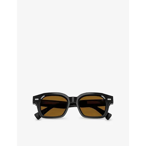 Brunello Cucinelli Rectangle-frame Sunglasses - Black