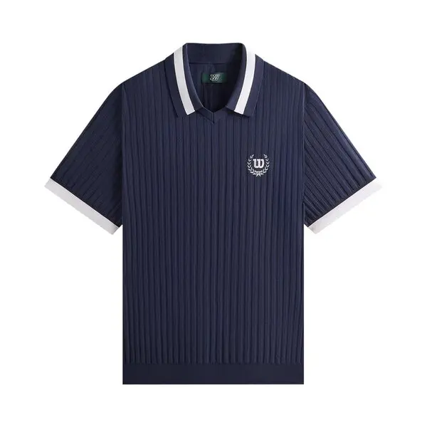 Kith X Wilson V-neck Polo - Blue