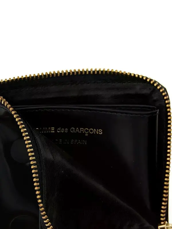 Comme Des Garçons Polka-dot Embossed Wallet - Black