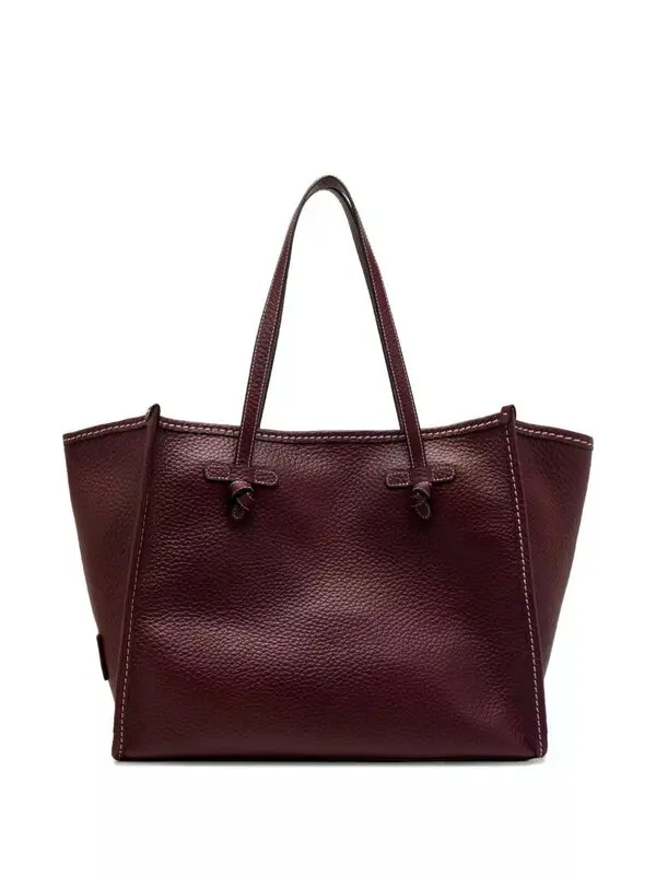 GIANNI CHIARINI Knotted-detail Leather Tote Bag - Red
