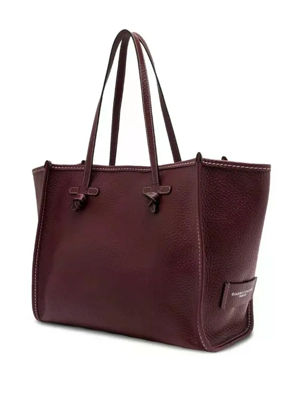 GIANNI CHIARINI Knotted-detail Leather Tote Bag - Red