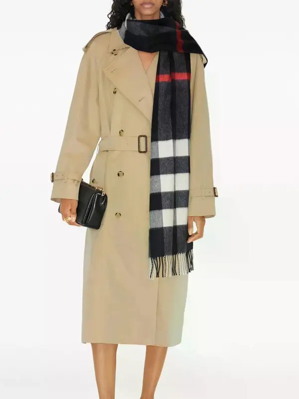 Burberry Checked Cashmere Scarf