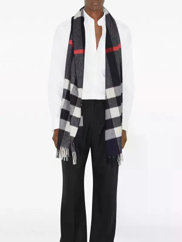 Burberry Checked Cashmere Scarf