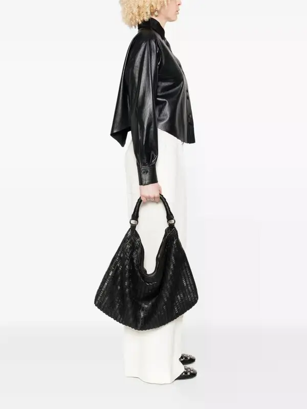 REPTILE'S HOUSE Pleated Leather Tote Bag