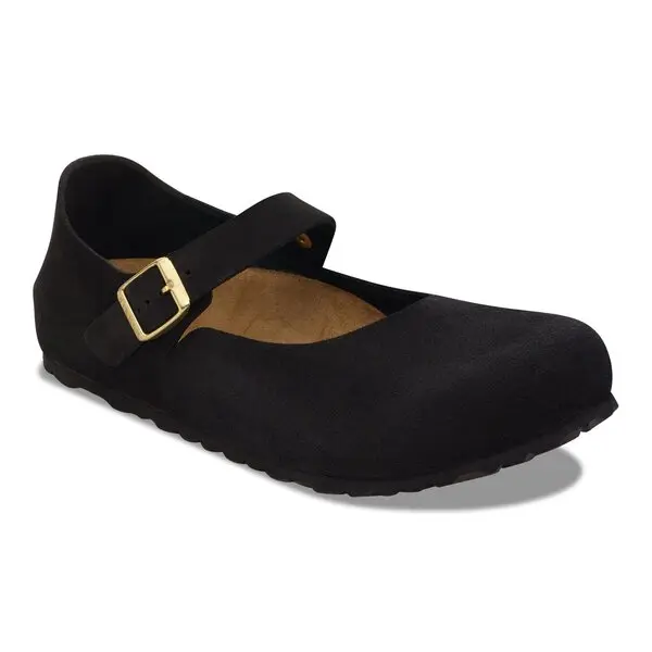 BIRKENSTOCK Mantova Suede Leather Mary Jane - Black