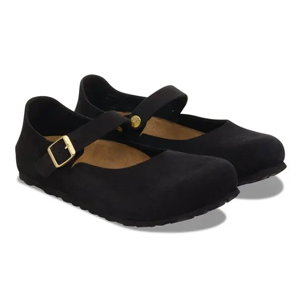 BIRKENSTOCK Mantova Suede Leather Mary Jane - Black