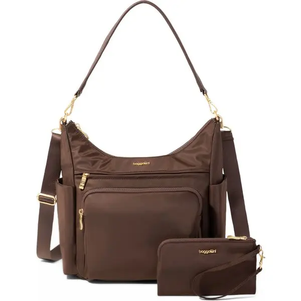 BAGGALLINI Nolita Convertible Hobo - Ganache Twill