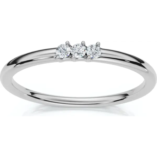BLISS DIAMOND 14k Gold Lab Grown Diamond 3-stone Ring - 14k White Gold