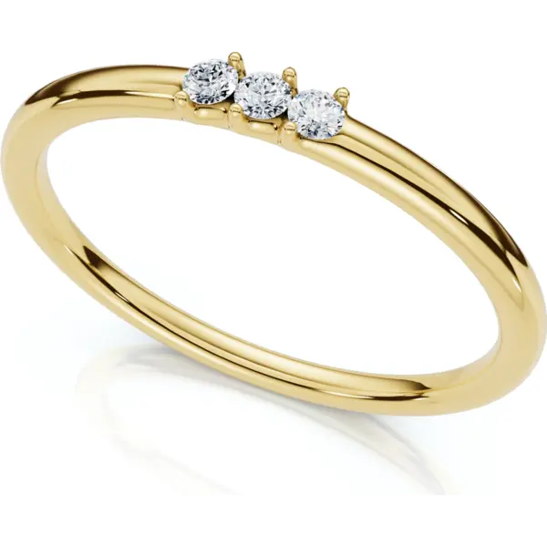 BLISS DIAMOND 14k Gold Lab Grown Diamond 3-stone Ring - 14k Yellow Gold