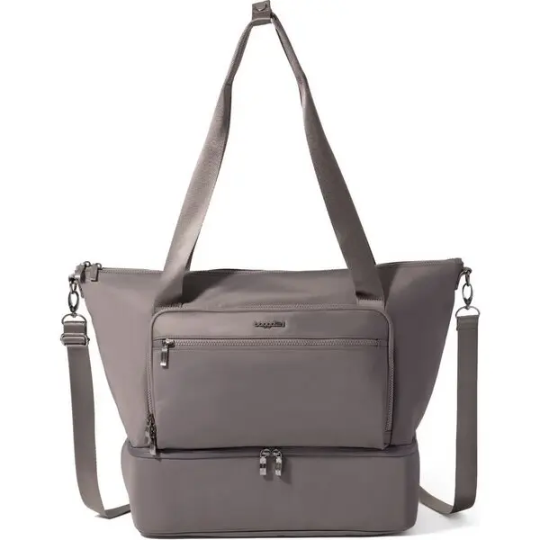 BAGGALLINI Park Ave Overnight Tote - Smoke Twill